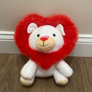 Hallmark | Toys | Hallmark White Lion Red Heart Shaped Mane 9 Plush ...